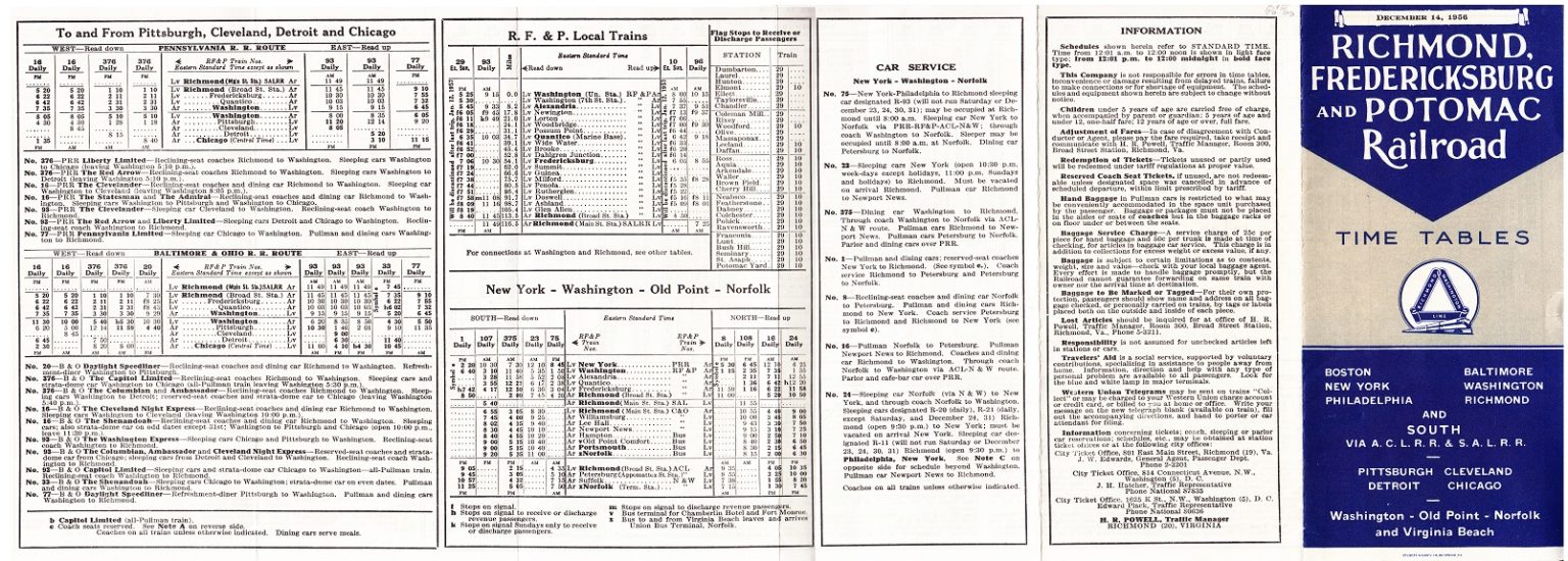 RF&P History – The Washington Terminal Project